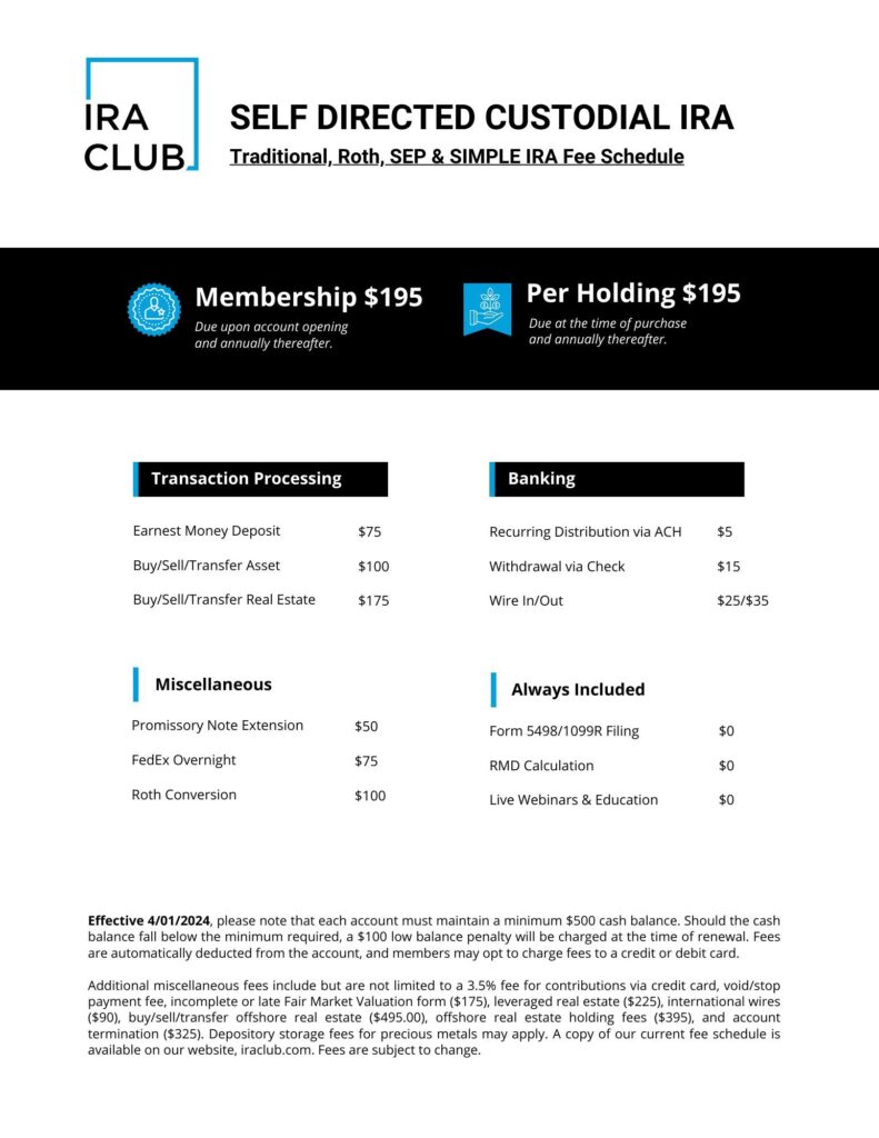 Pricing - IRA Club