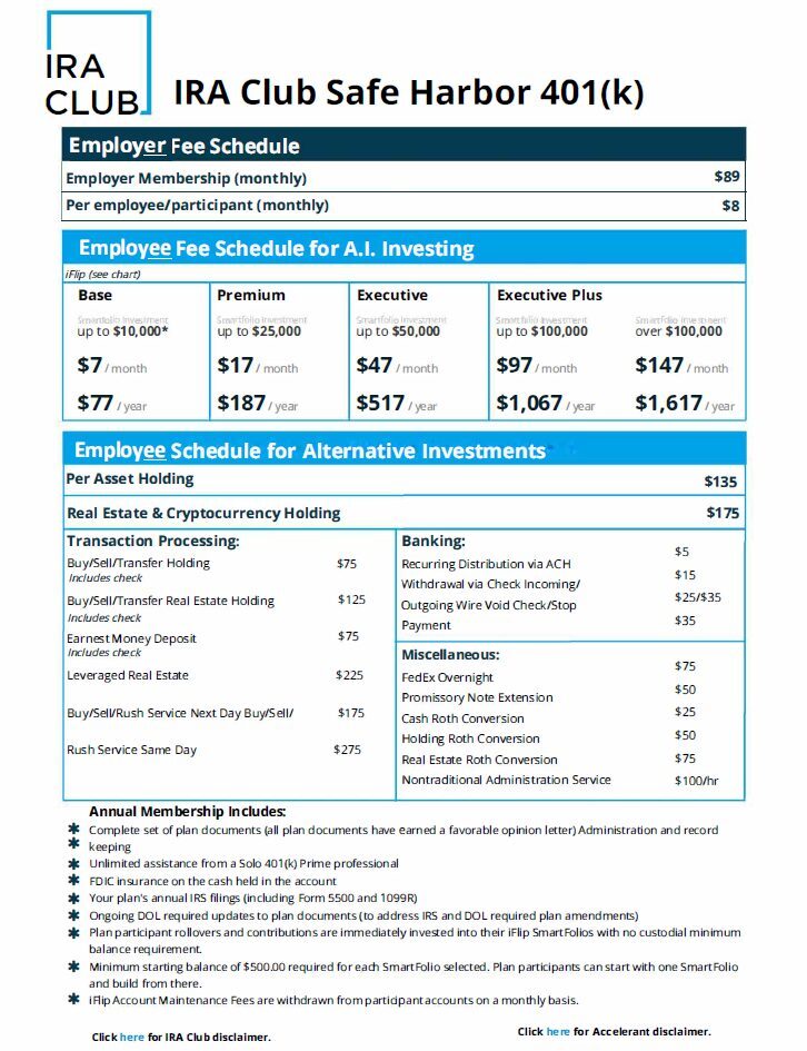 Pricing - IRA Club